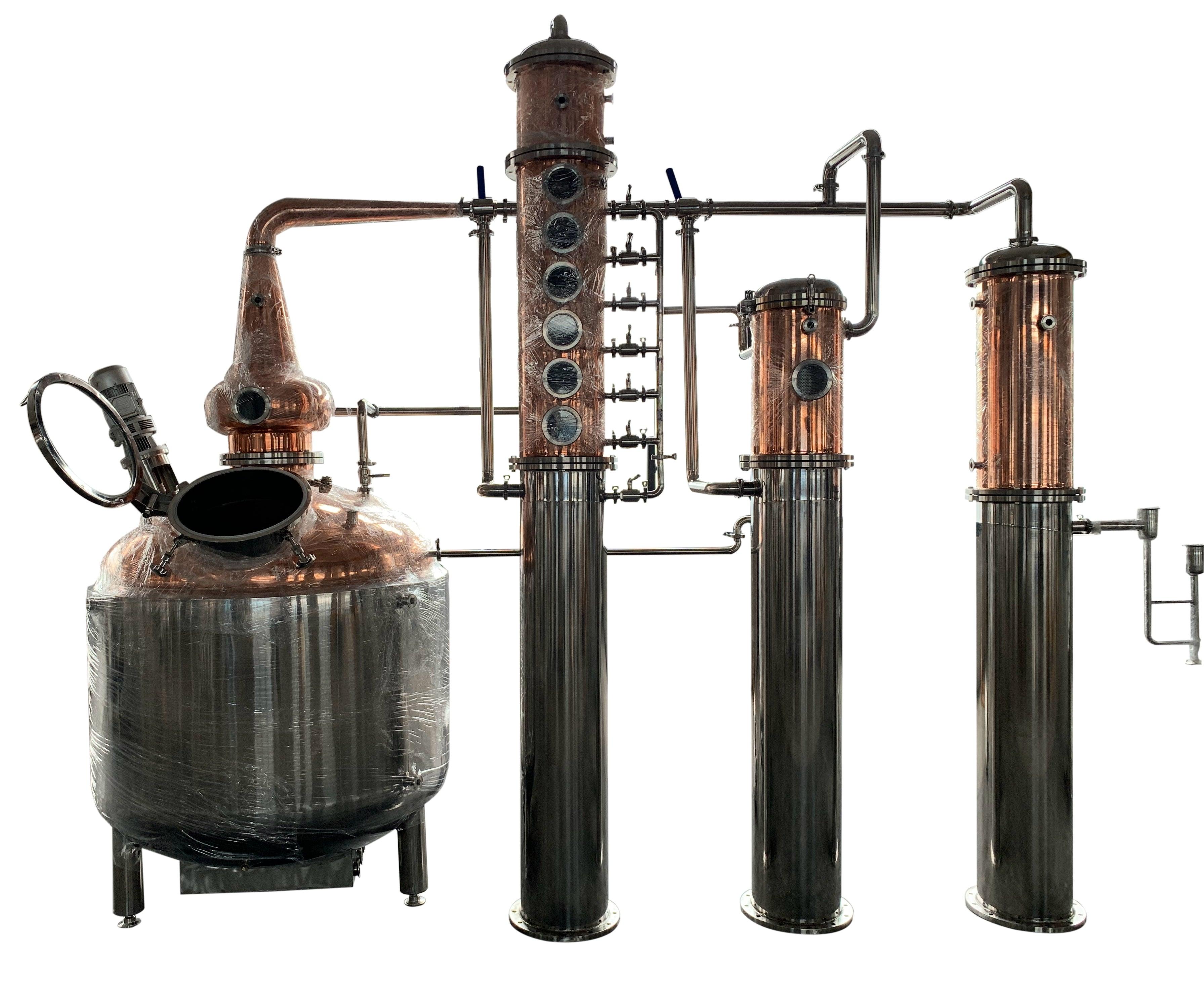 Vodka Gin Whiskey Still Distillery Equipment 1200L / 300 Gallons ...