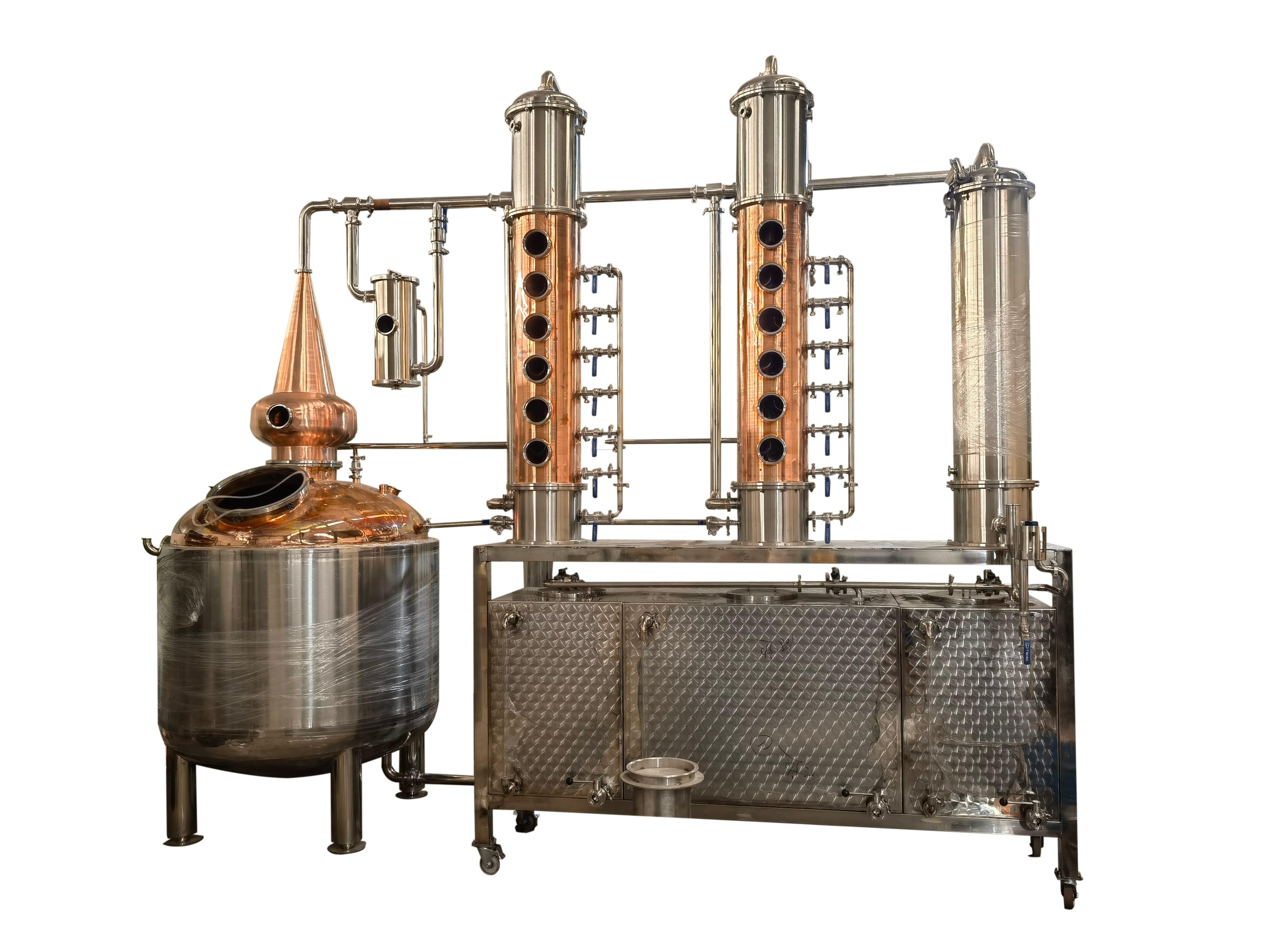 Copper Gin Vodka Whiskey Still 1000L 12 Plate For Sale – OakStills