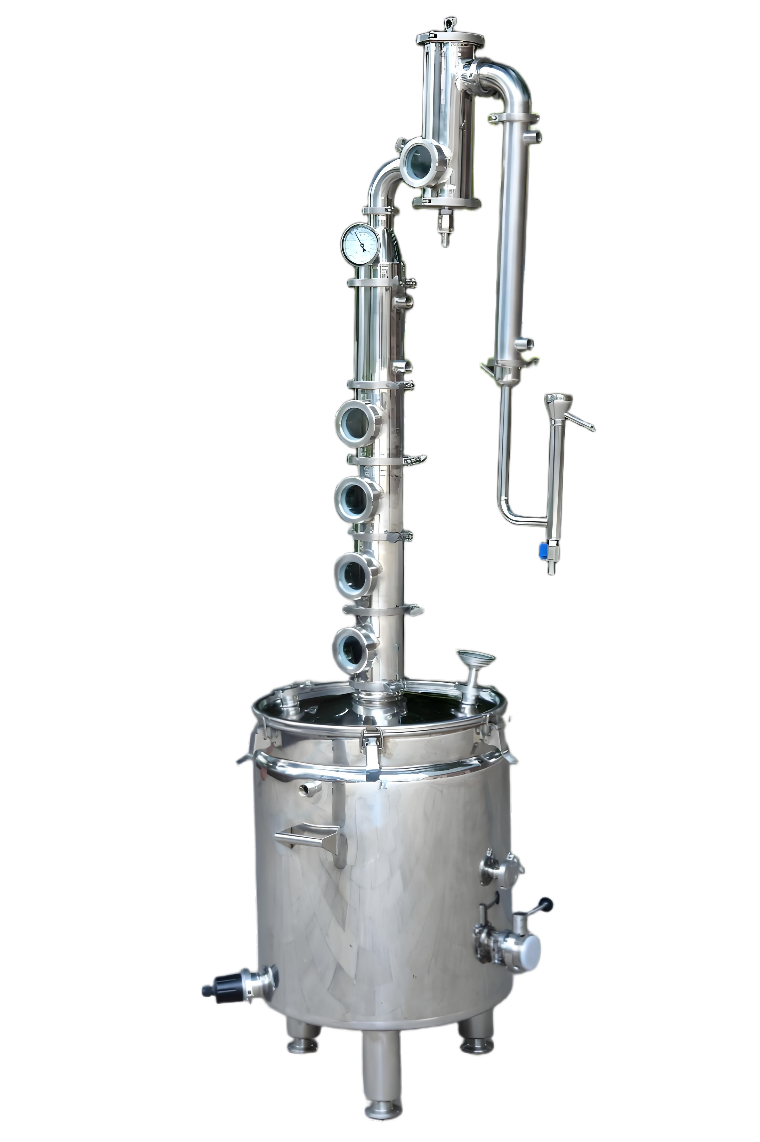 100L Jacketed Boiler with 4" Flute Column and Gin Basket – OakStills