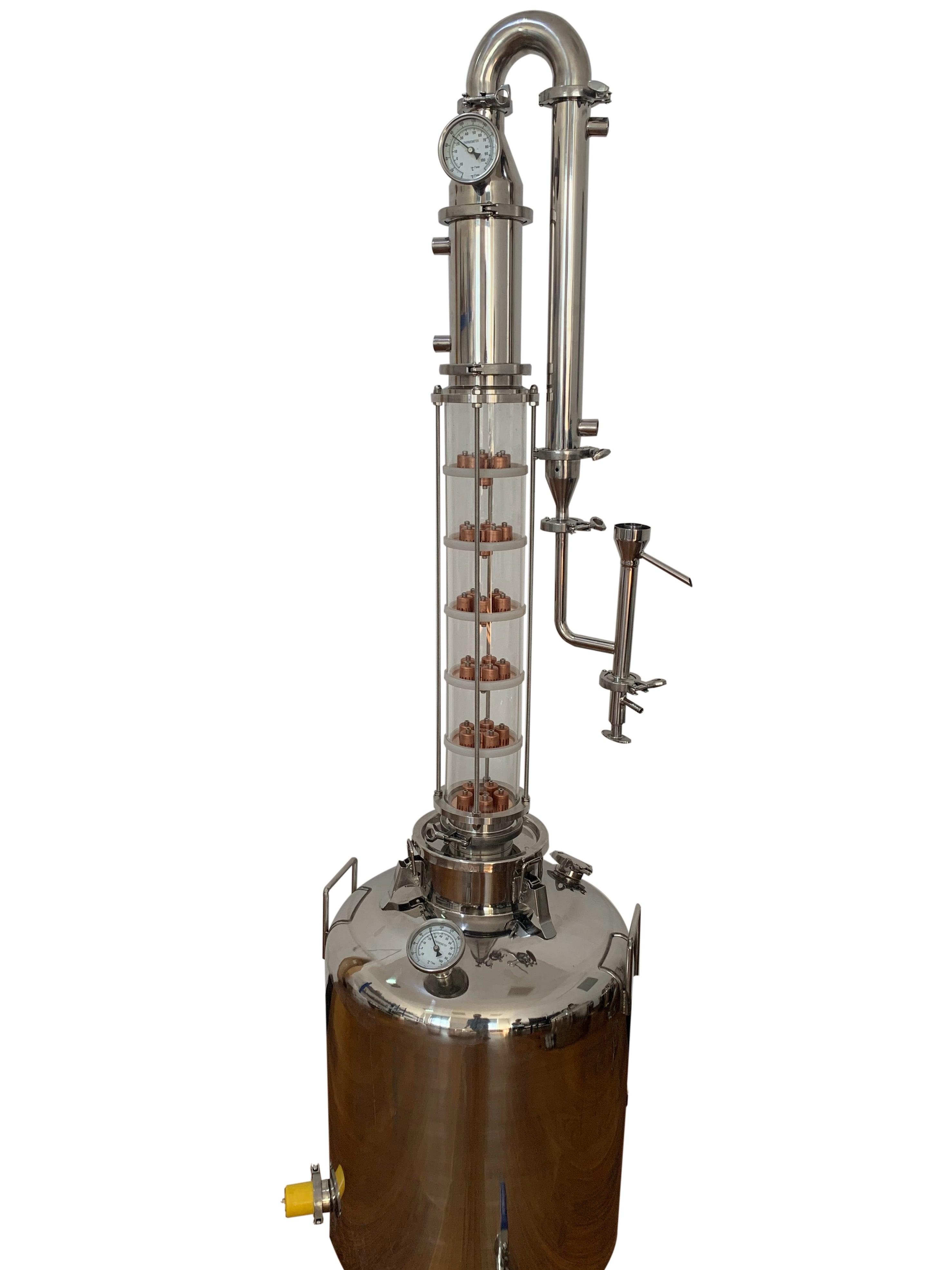 26 Gallons 4 inch 6 Plate Glass Reflux Colume Still with Controller ...