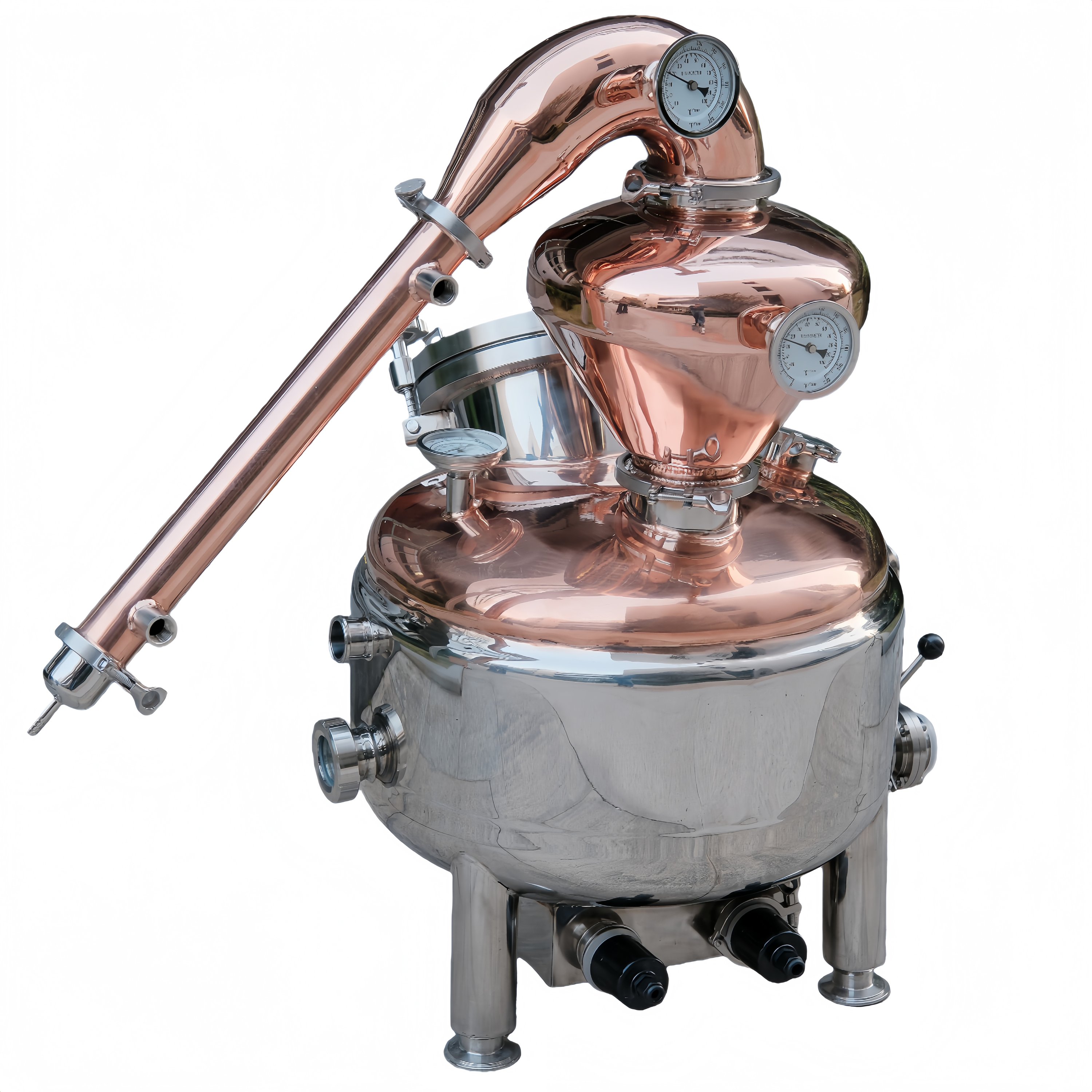13 Gallons Jacketed Copper Pot Still Whiskey Brandy Rum Grappa Moonshi ...