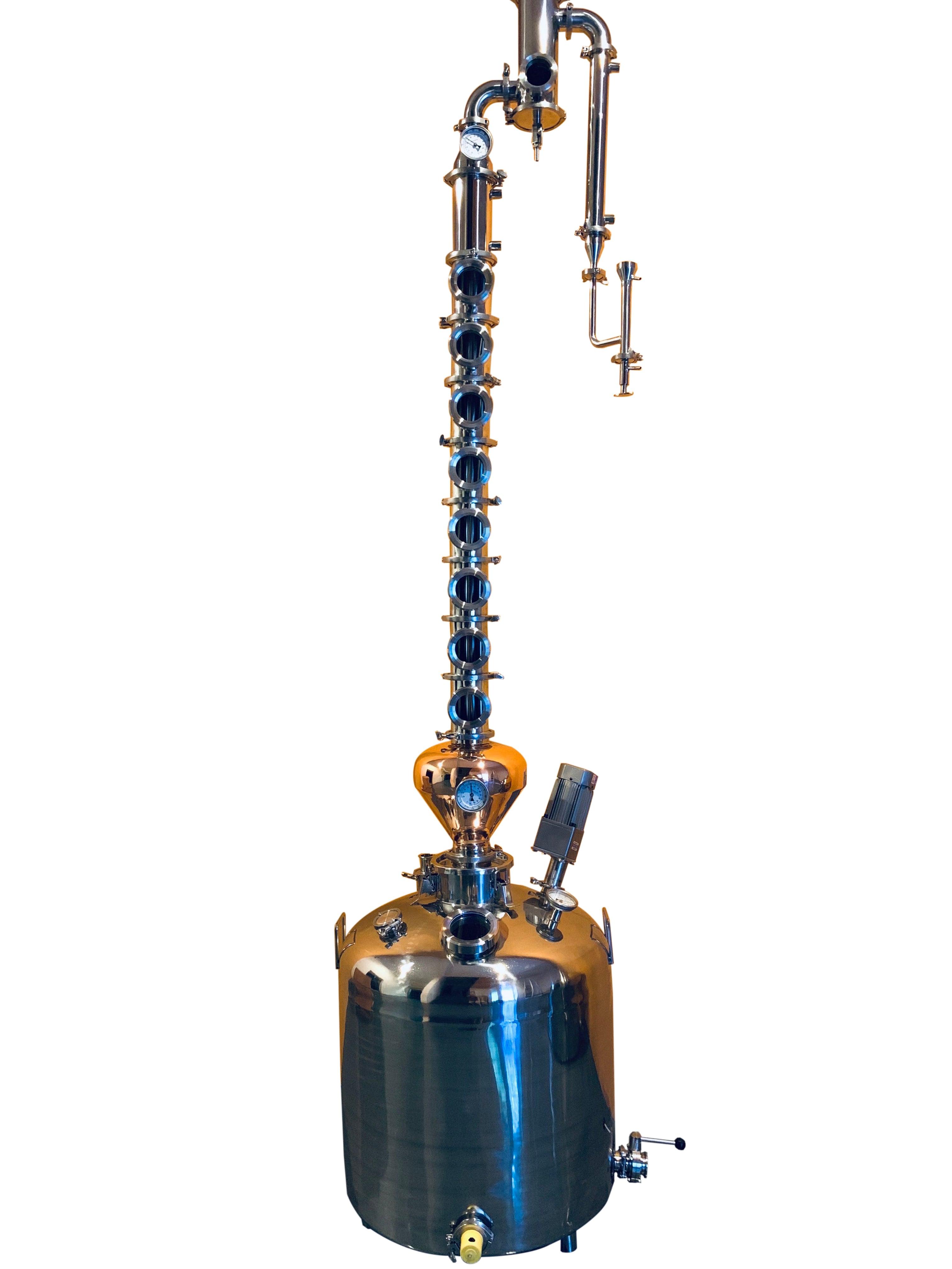 200lt 4 inch flute column still with helmet and agitator – OakStills