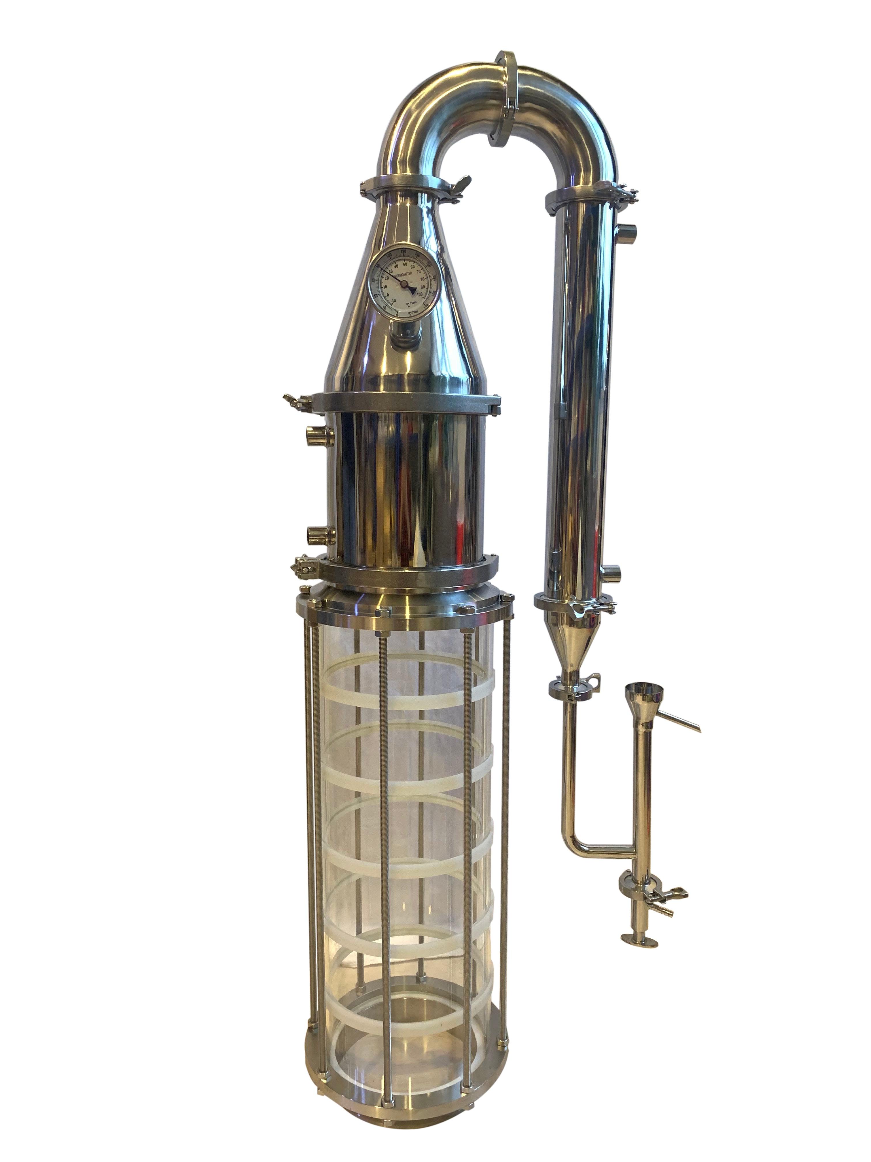 8 inch 6 Sections Glass Still Column – OakStills