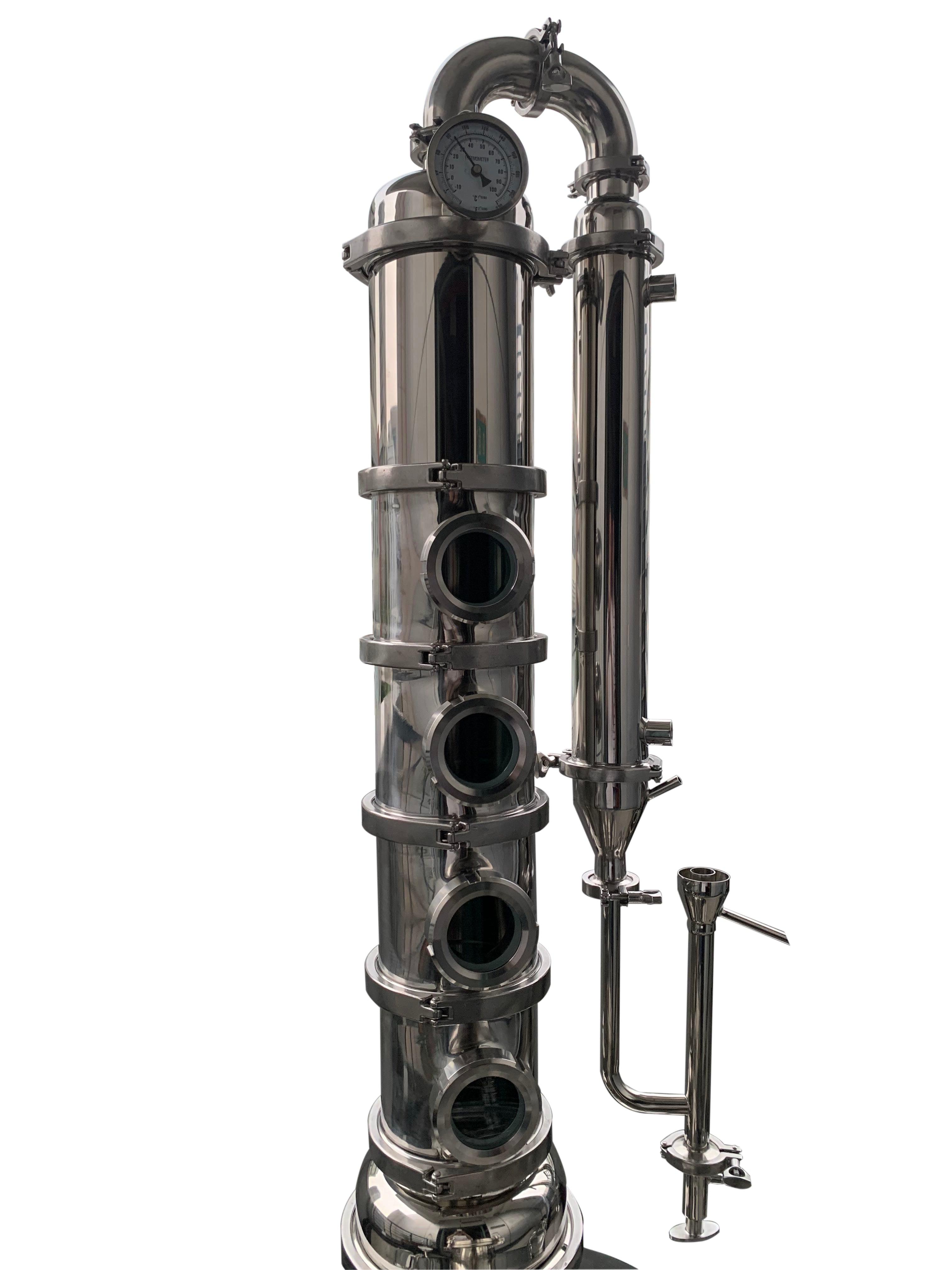 6" Stainless Moonshine Flute Still Reflux Distillation Column – OakStills