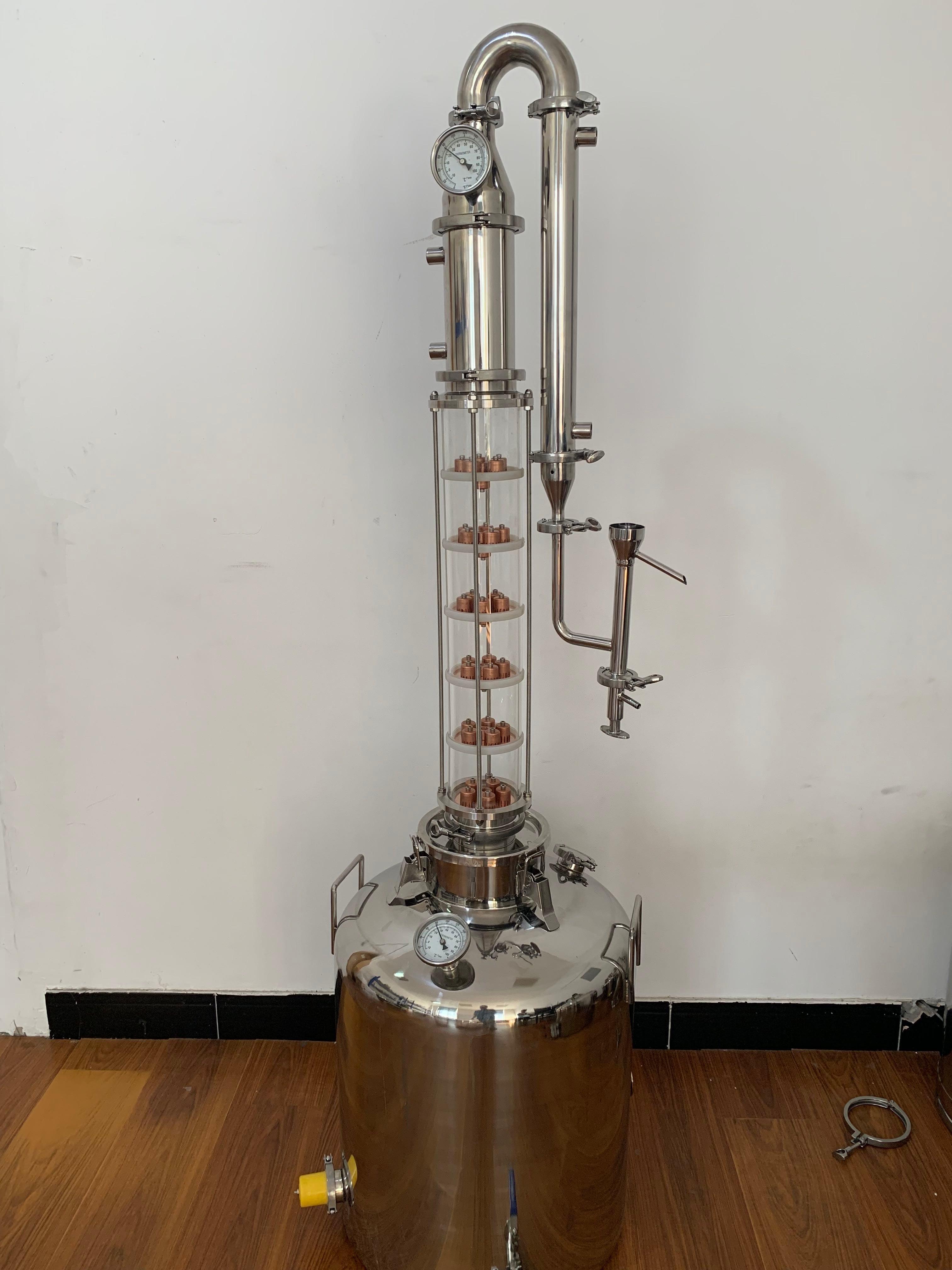 26 Gallons 4 inch 6 Plate Glass Reflux Colume Still with Controller ...