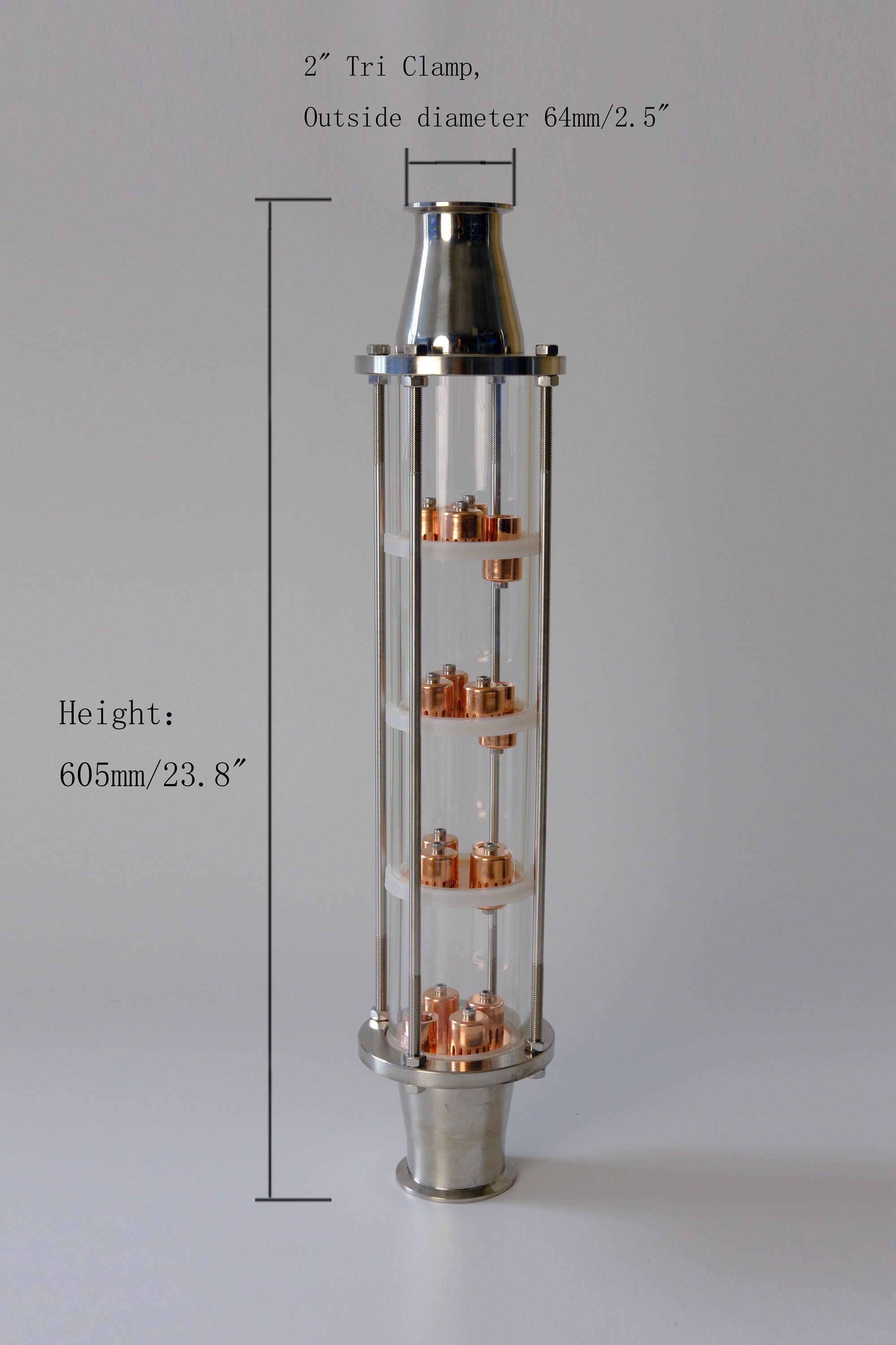 3 inch Glass Bubble Plate Column with Adapters – OakStills