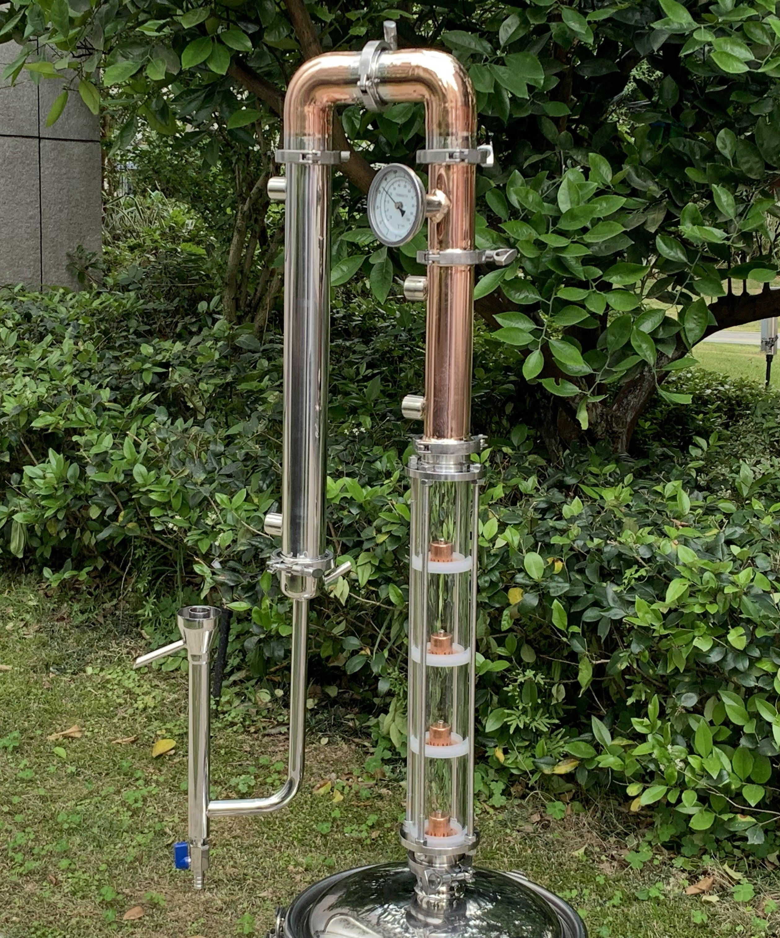2 inch 4 Plate Glass Copper Reflux Still Column – OakStills