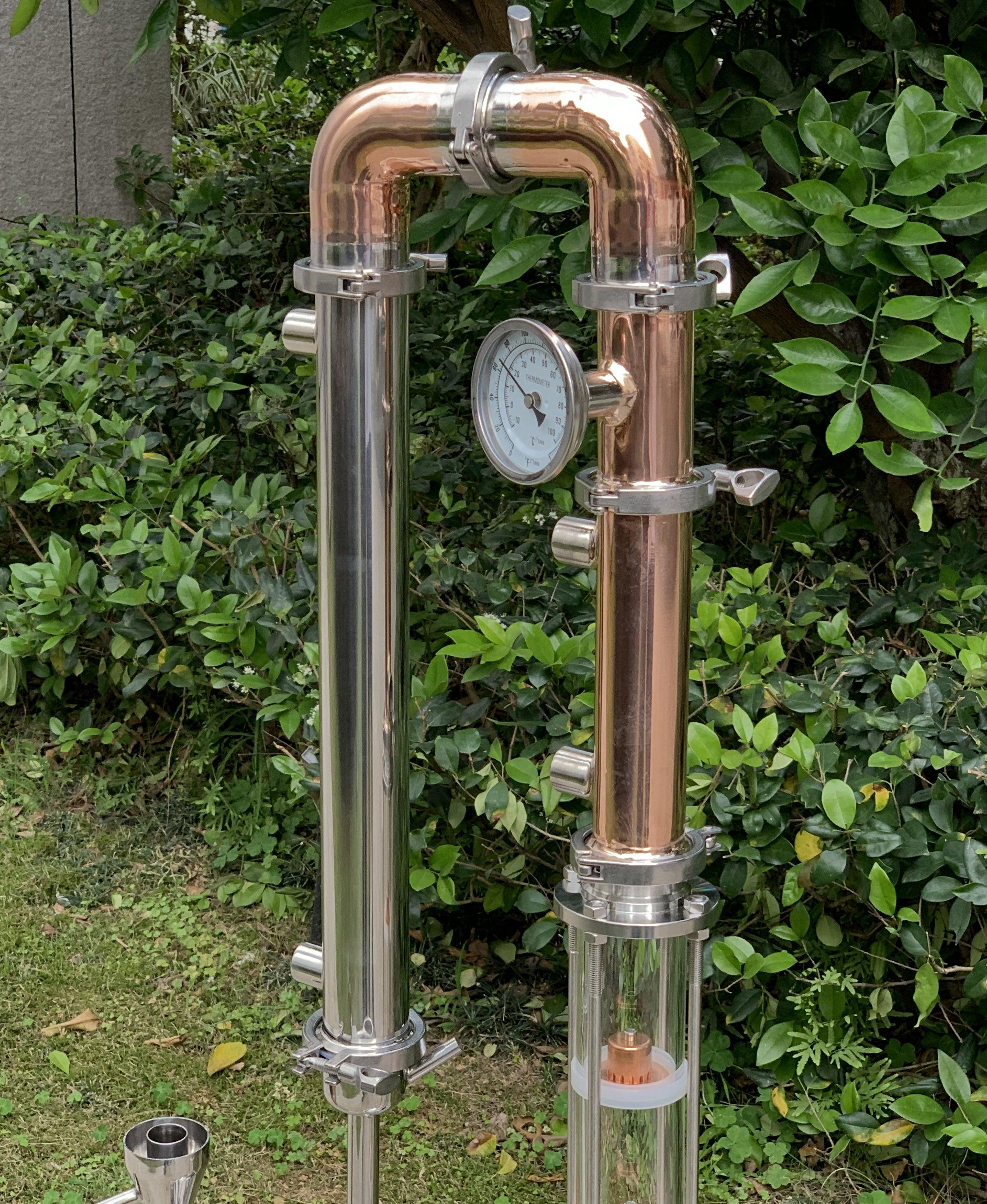 2 inch 4 Plate Glass Copper Reflux Still Column – OakStills