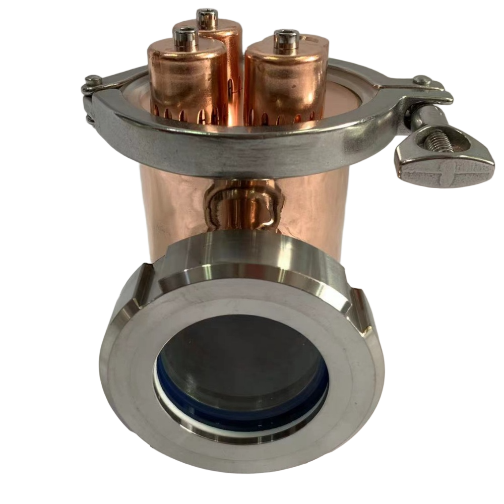 3 inch Copper / Stainless Steel Reflux Column Section w/ Bubble Plate ...