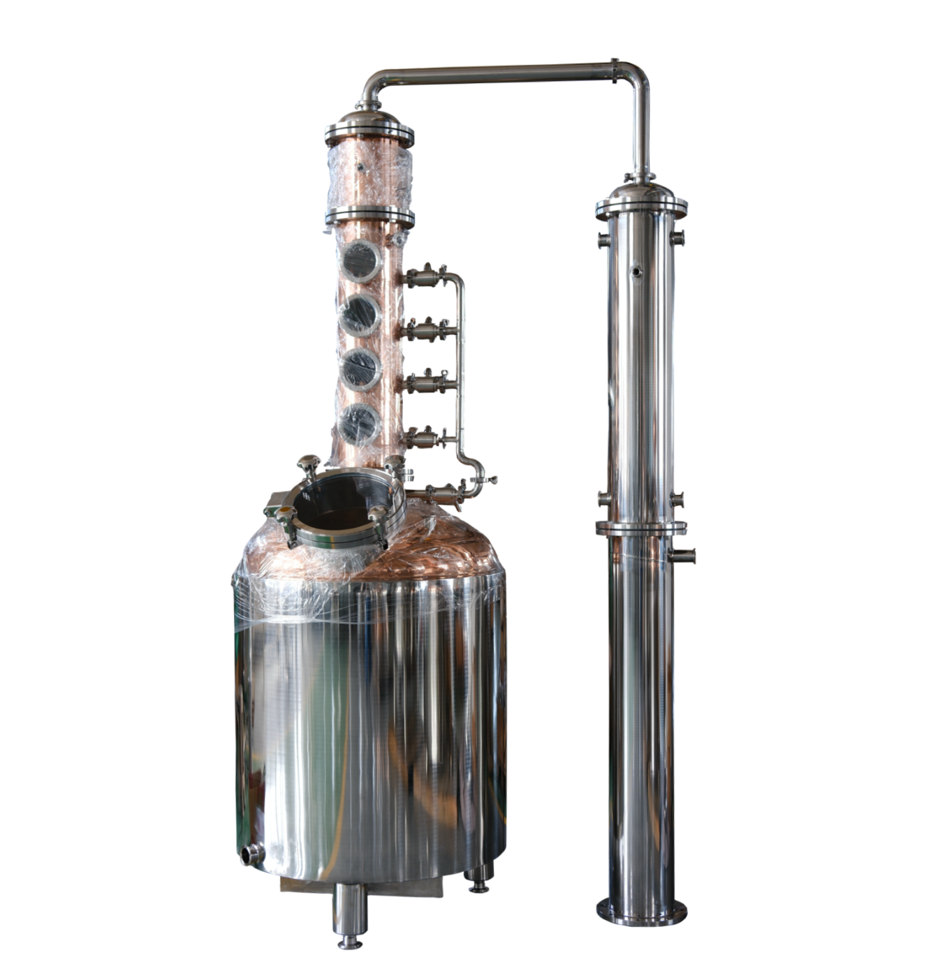 Commercial Distillery Equipment Copper Reflux Column Still with CIP ...