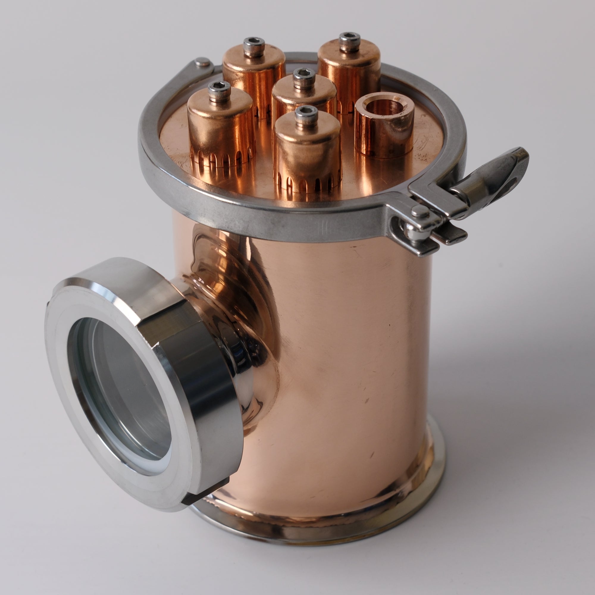 4 inch Copper / Stainless Steel Reflux Column Section w/ Bubble Plate ...