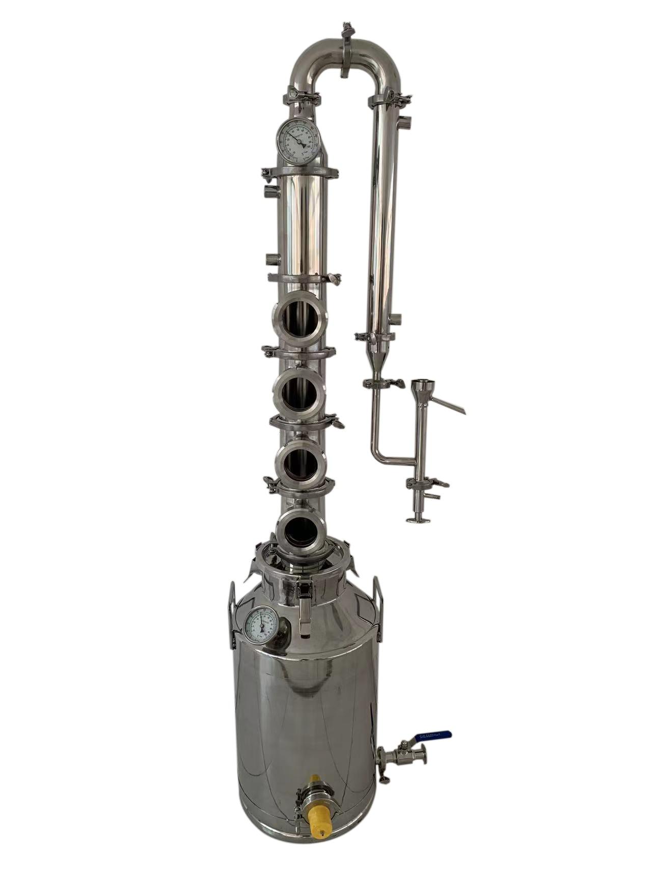 50Lt 4 inch 4 Plates Stainless Steel Reflux Still – OakStills
