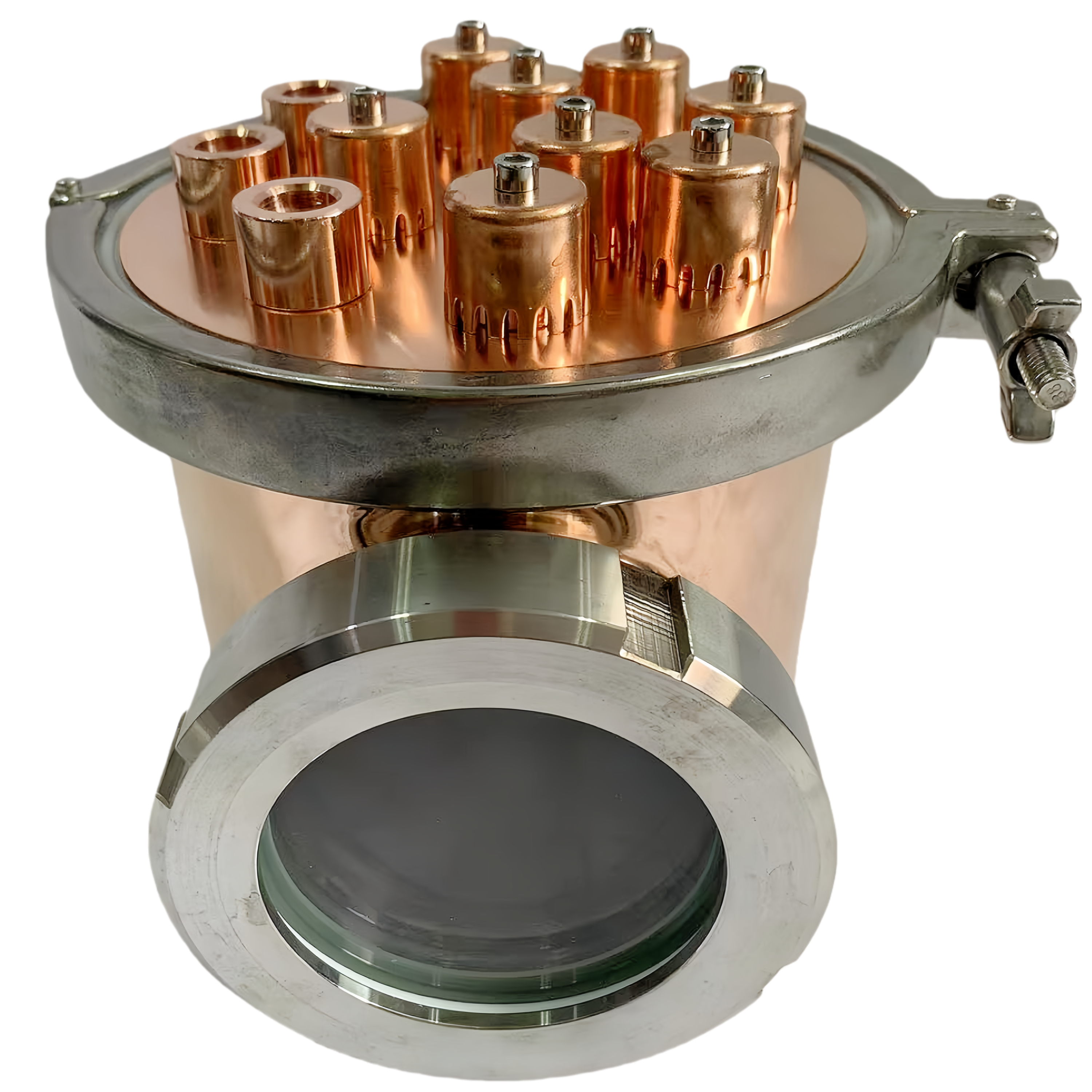 6 inch Copper / Stainless Steel Reflux Column Section w/ Bubble Plate ...