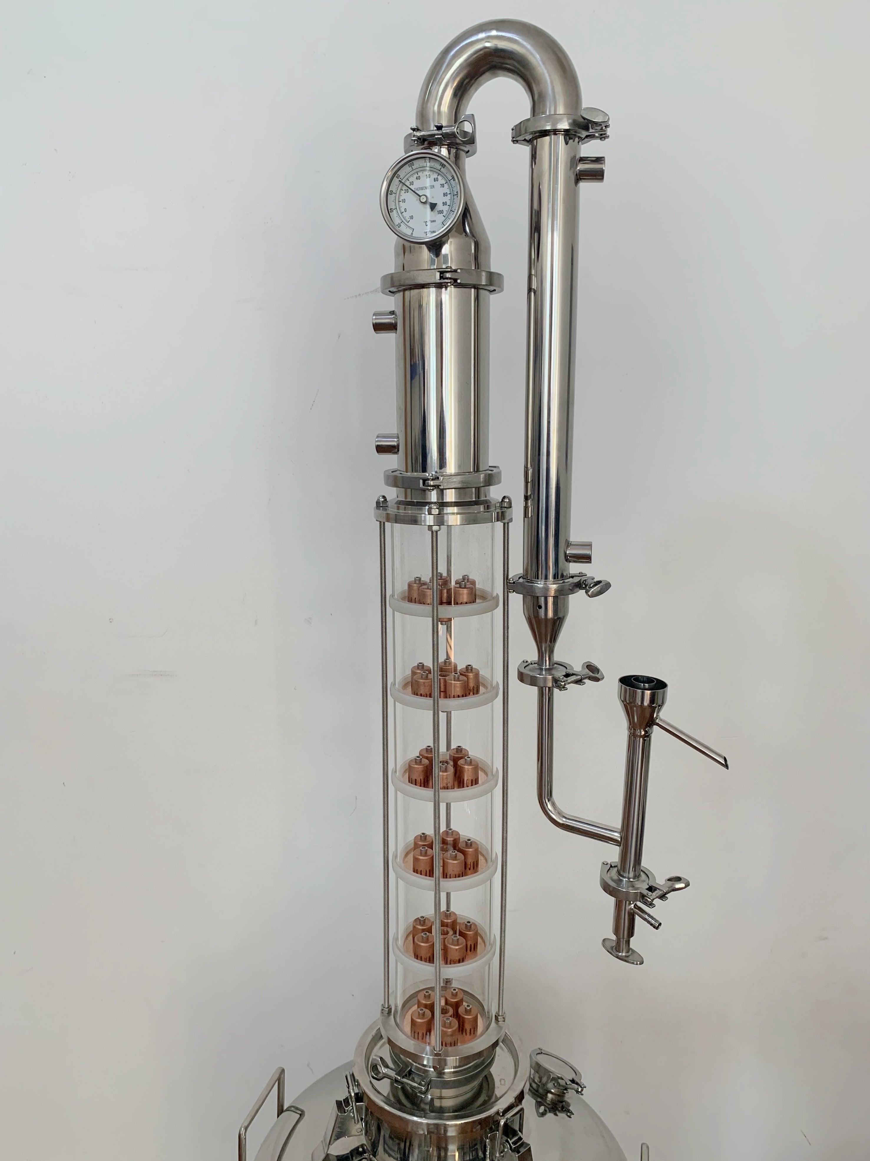 26 Gallons 4 inch 6 Plate Glass Reflux Colume Still with Controller ...