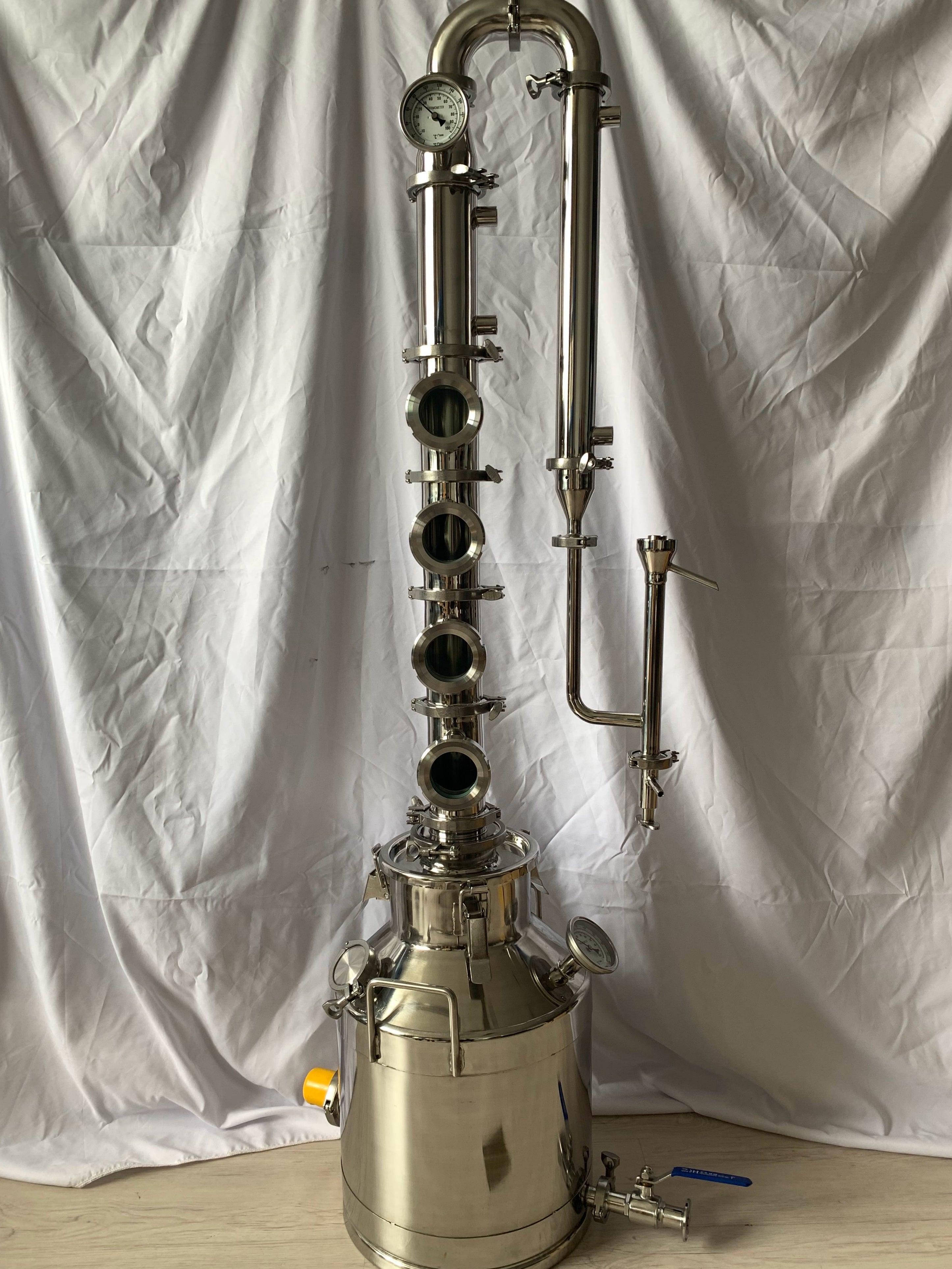 8 Gallons 3 inch 4 Plate Stainless Flute Column Still – OakStills