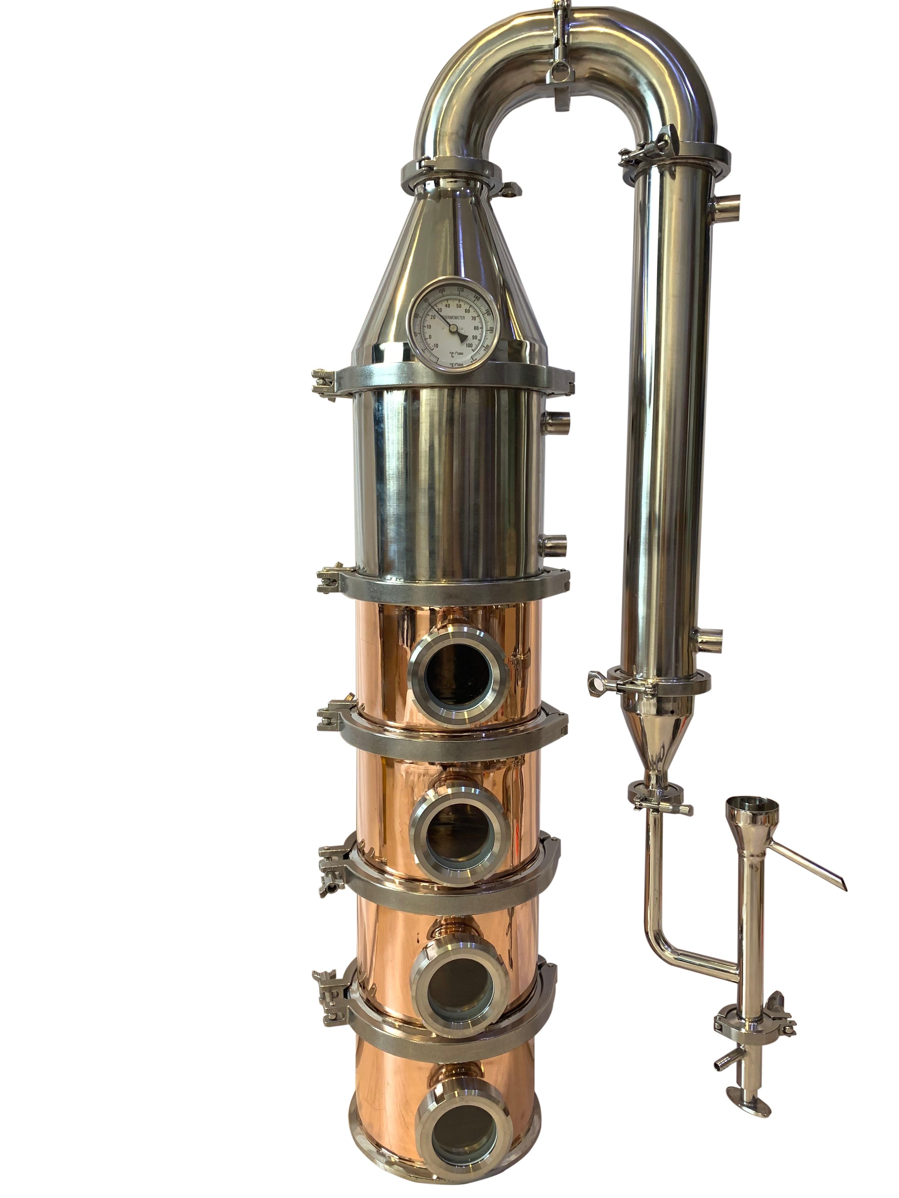 8 inch 4 Sections Copper Reflux Still Column / Flute Column – OakStills