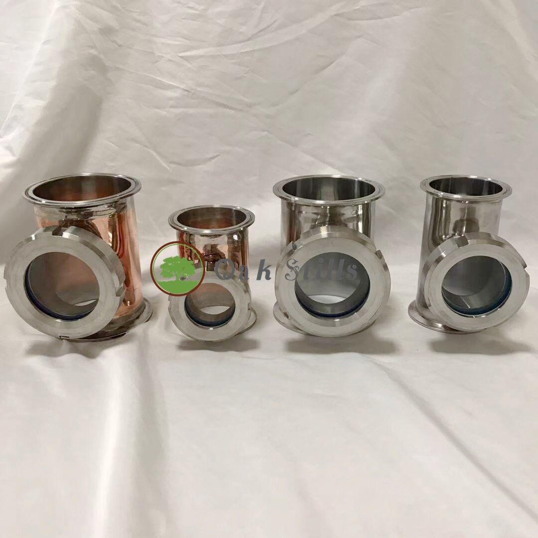 3 inch / 4 inch Sight Glass Union TriClamp Tee – OakStills