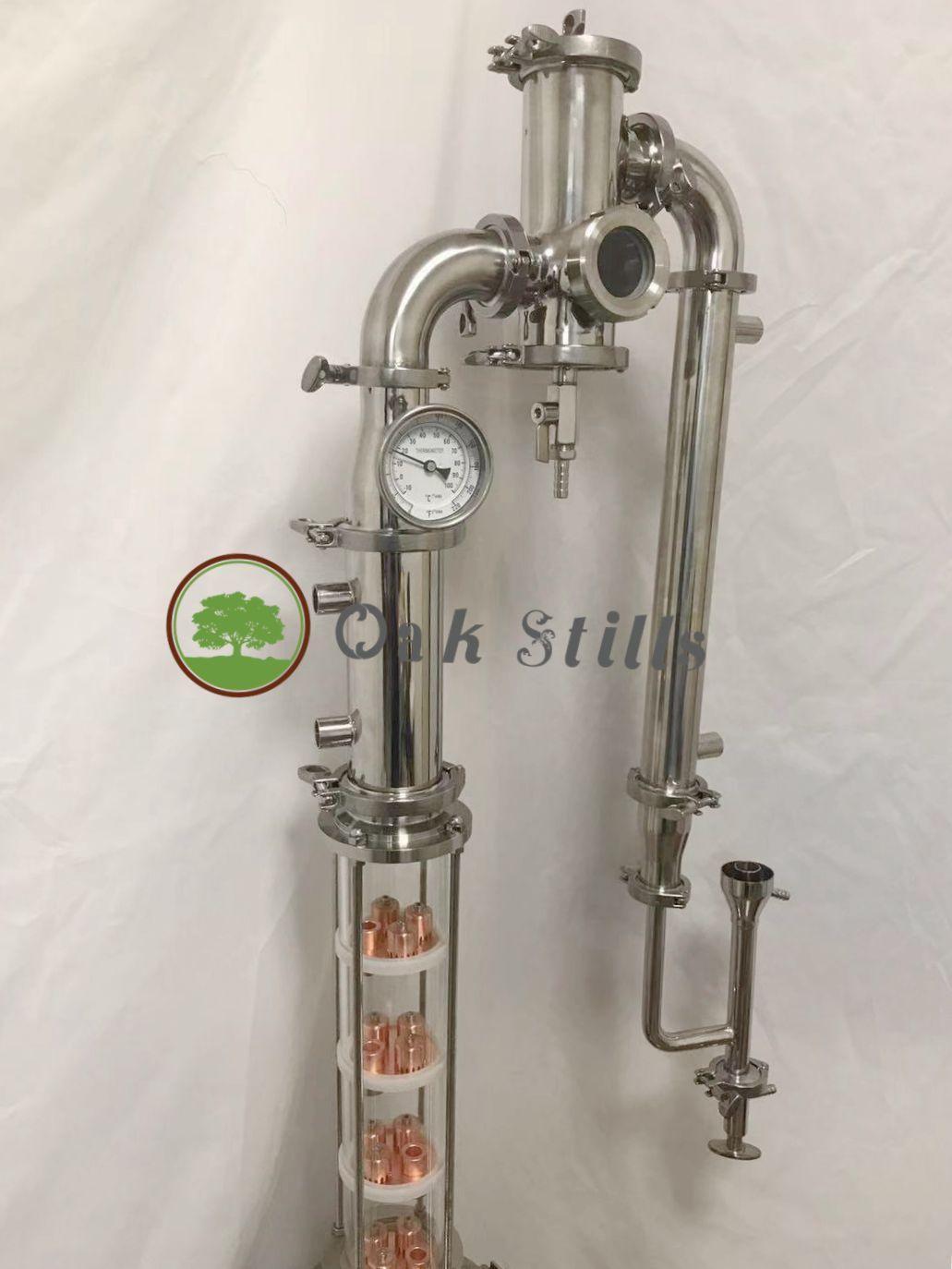 3" Glass Reflux Column with Gin Basket – OakStills