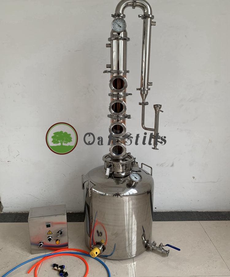 100Lt 4 inch Vodka Gin Alcohol Copper Reflux Still / Flute Column Stil ...