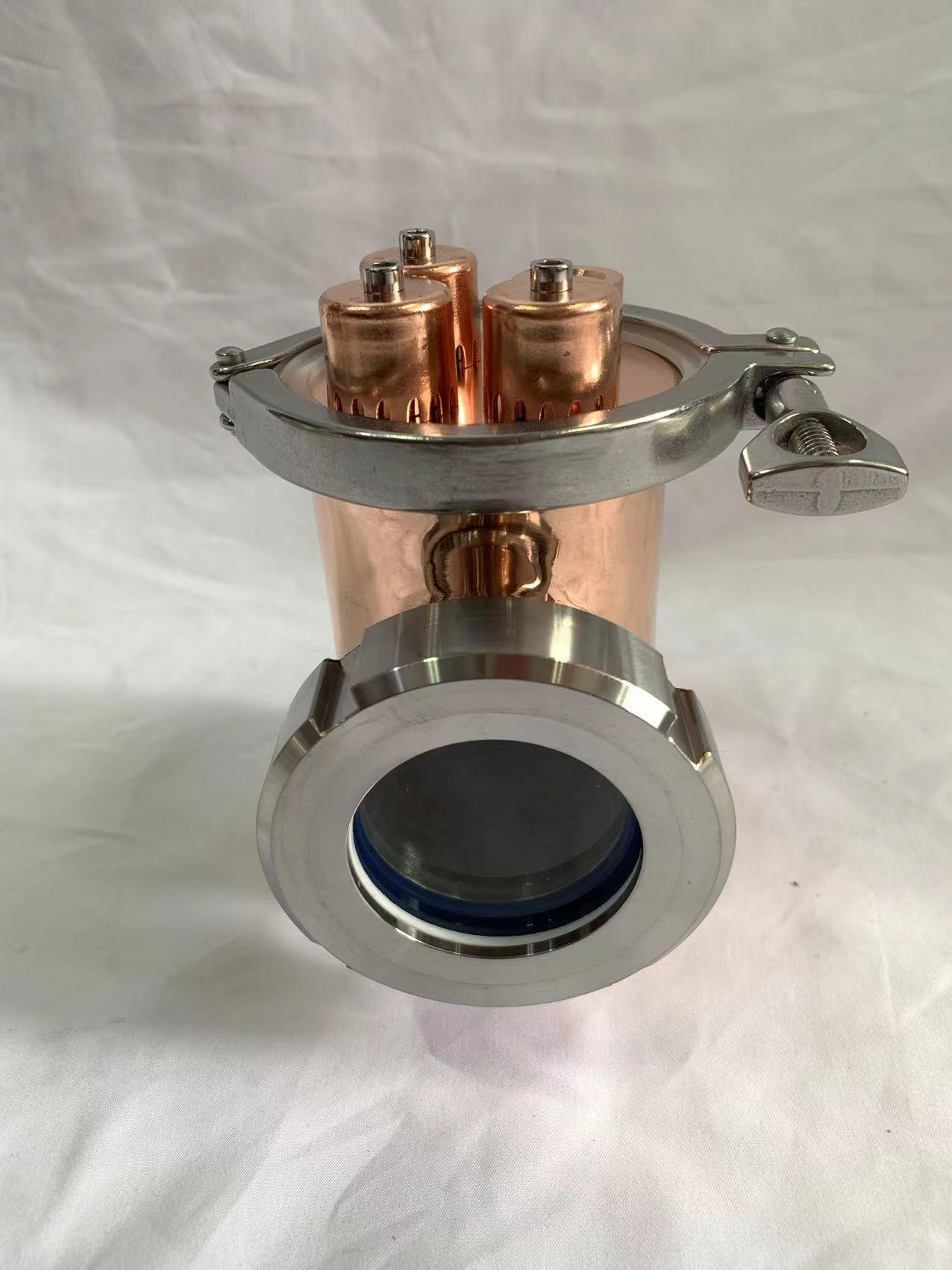 3 inch Copper / Stainless Steel Reflux Column Section w/ Bubble Plate ...