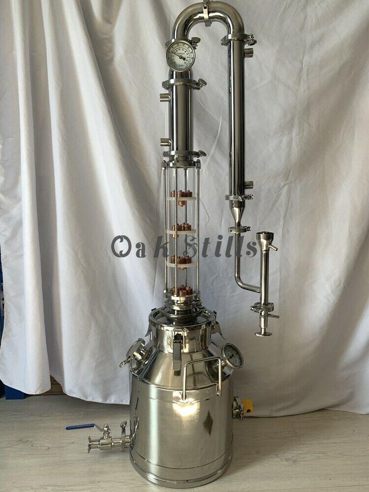 30Lt / 8 Gallon 3inch Glass Column Still – OakStills