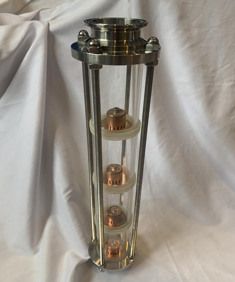 2" glass reflux still moonshine still column – OakStills