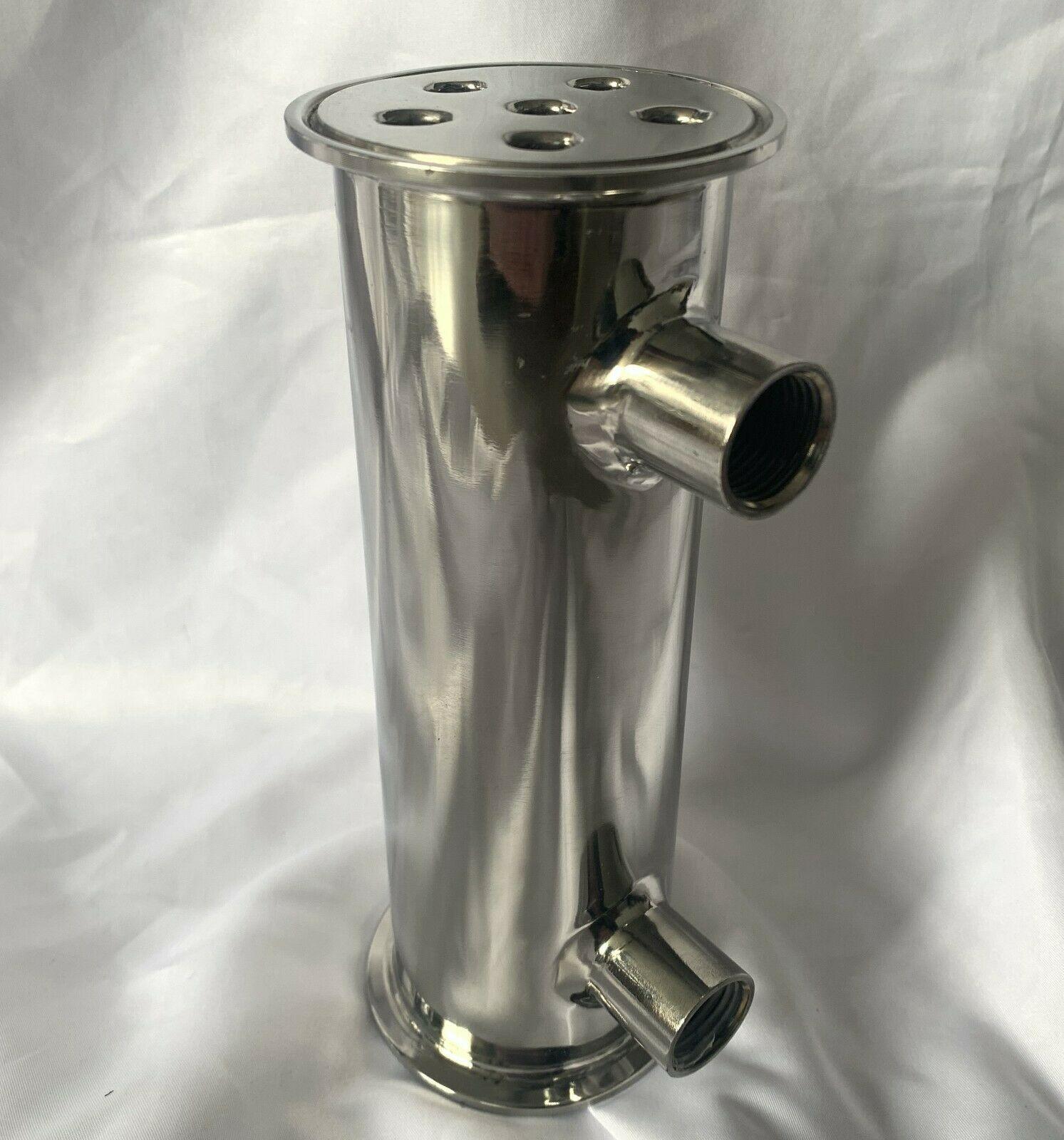 2.5" Stainless Steel Dephlegmator / Condenser for Moonshine Reflux Sti ...