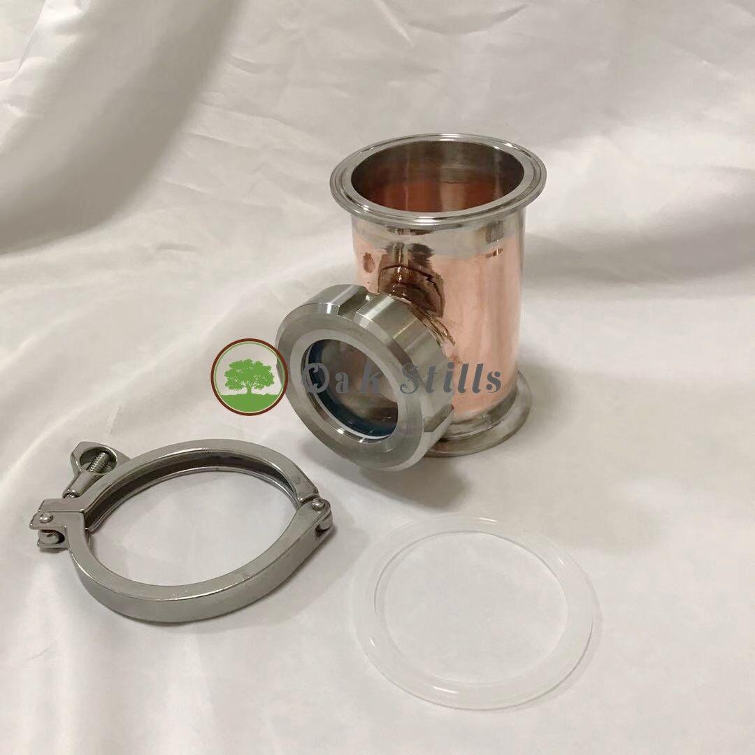 3 inch / 4 inch Sight Glass Union TriClamp Tee – OakStills