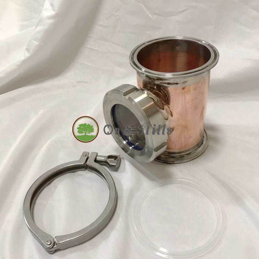 3 inch / 4 inch Sight Glass Union TriClamp Tee – OakStills
